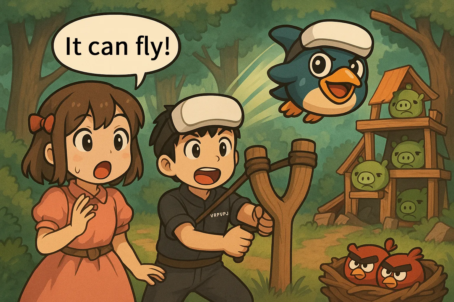 Angry Birds VR on Meta Quest: Cute Tower-Smashing Puzzle