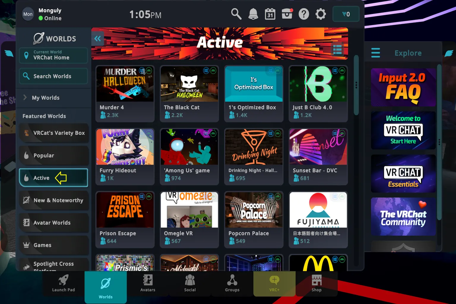 What Do You Do in VRChat? Game Worlds with Beat Saber & Social Deduction